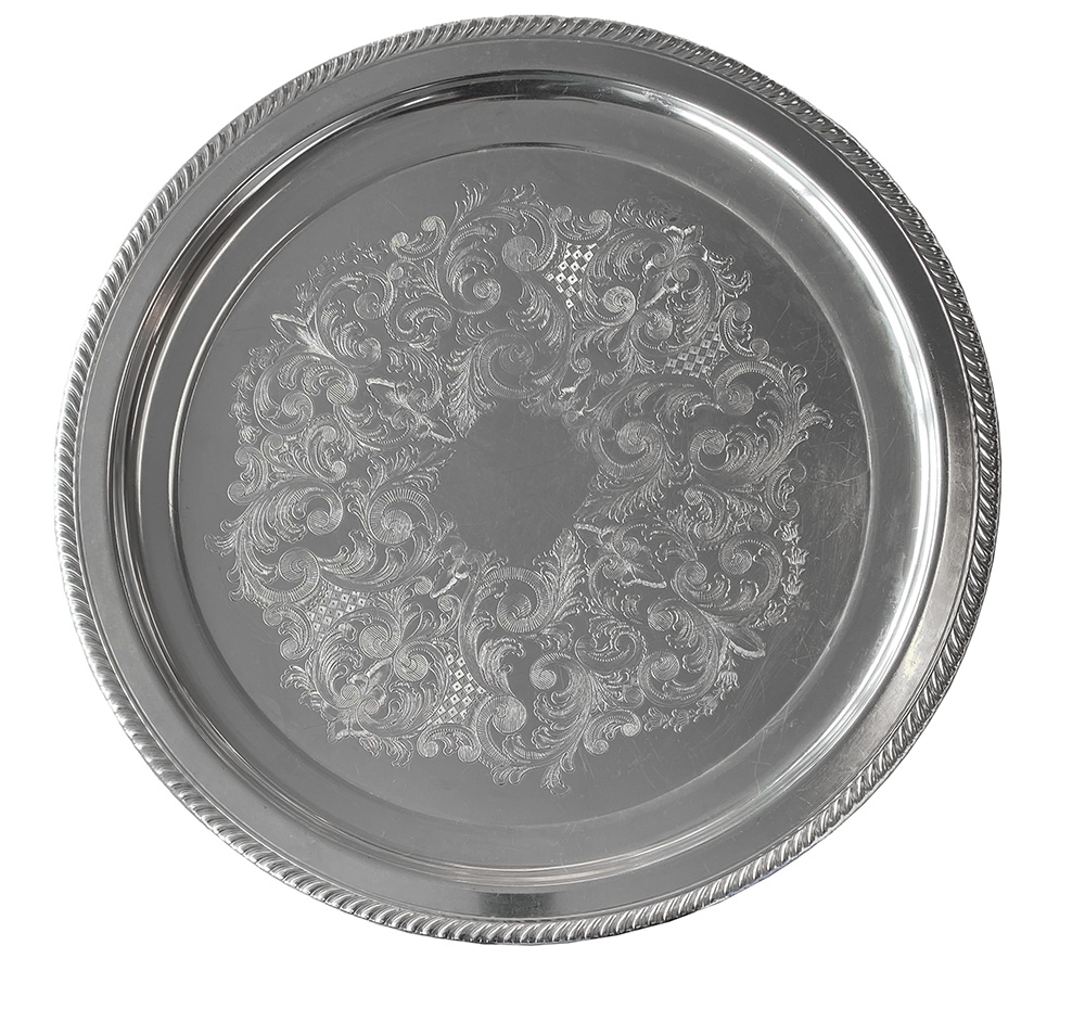 16″ Round Chrome Tray | Party Center
